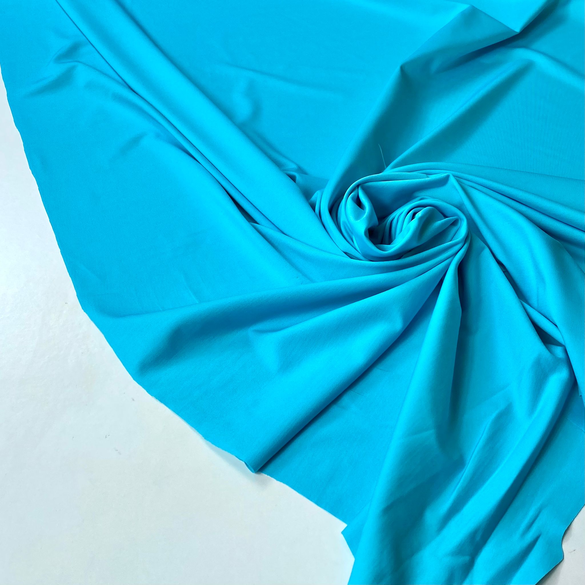 Recycled matte turquoise blue Lycra | Lycras | Olive's Fabrics – Olive ...