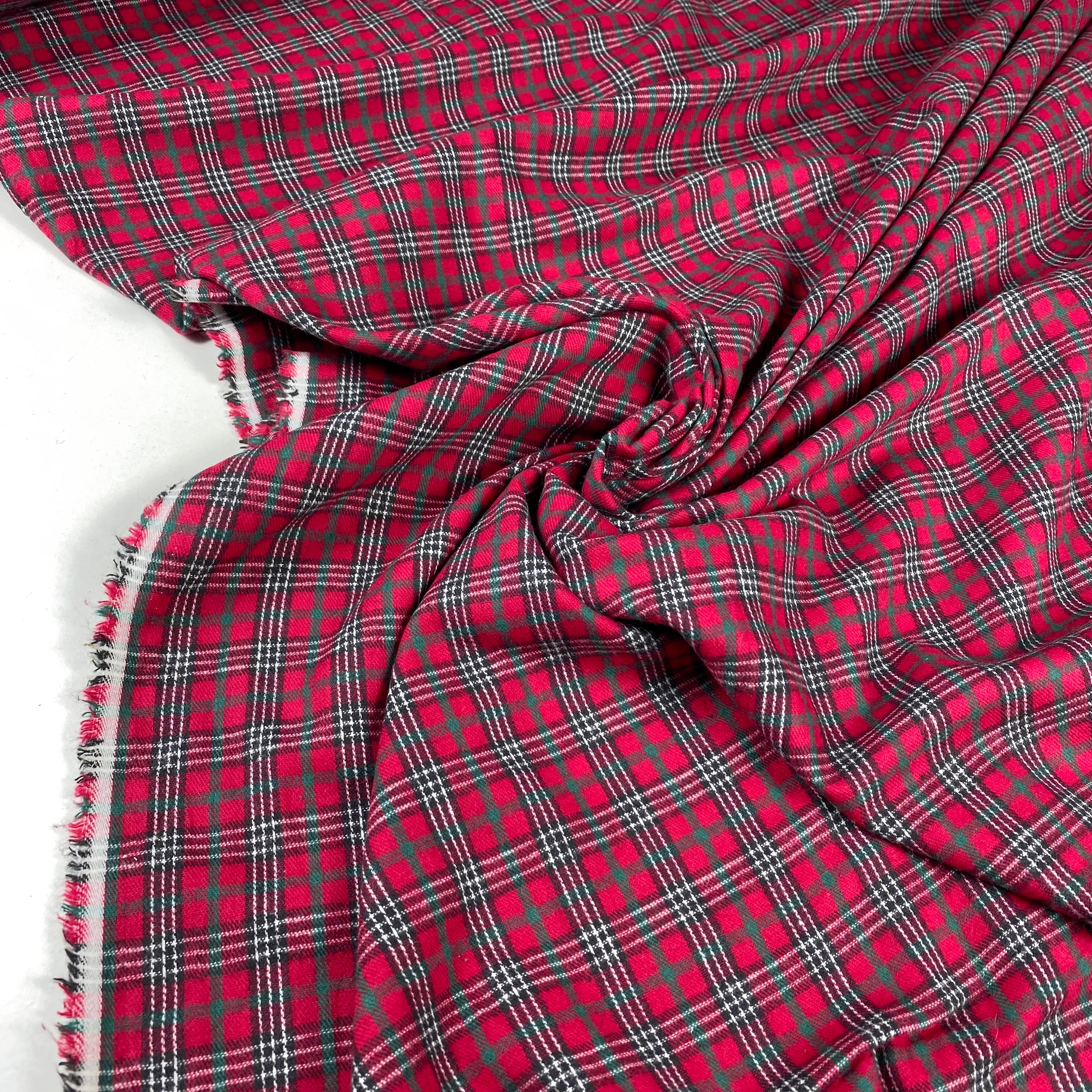 Standard green and red flannel | Flannels | Olive's Fabrics – Olive's ...